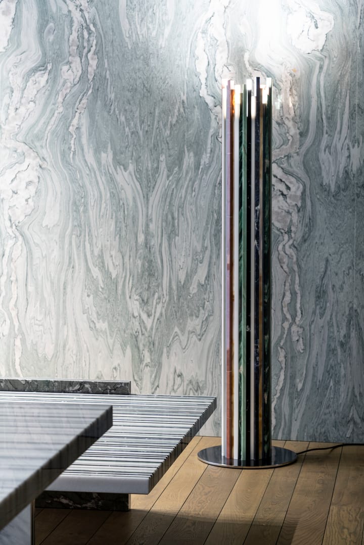 Budri marble furnishings and coverings designed by Gwenael Nicolas