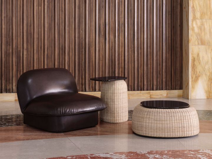 Clara, Frigerio lounge chair designed by Federica Biasi