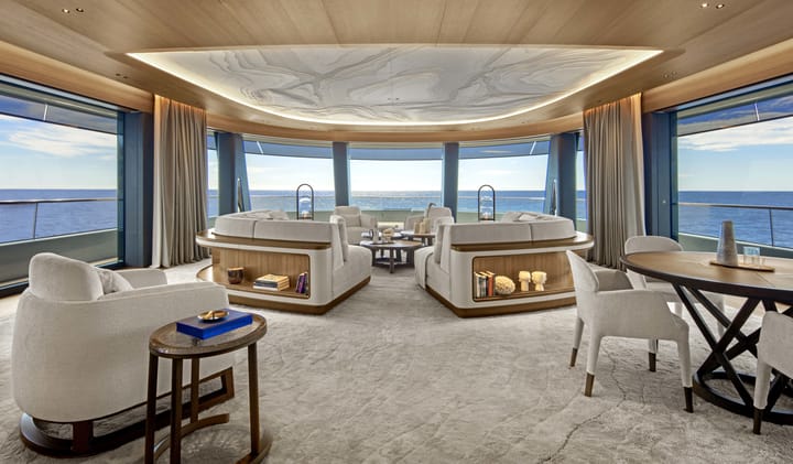 The Ester seats by Pedrali furnish the super yacht designed by the ...