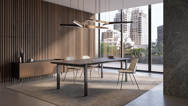 LINE-UP tables and LINE coffee tables by Matrix International designed ...