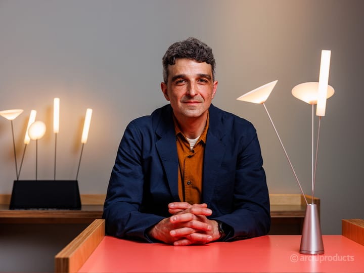 Luceplan table lamp designed by Umut Yamac at Euroluce 2025