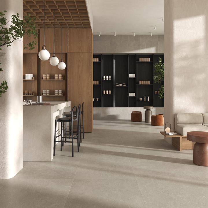 Limestone effect for the new Terratinta Ceramiche tile collection