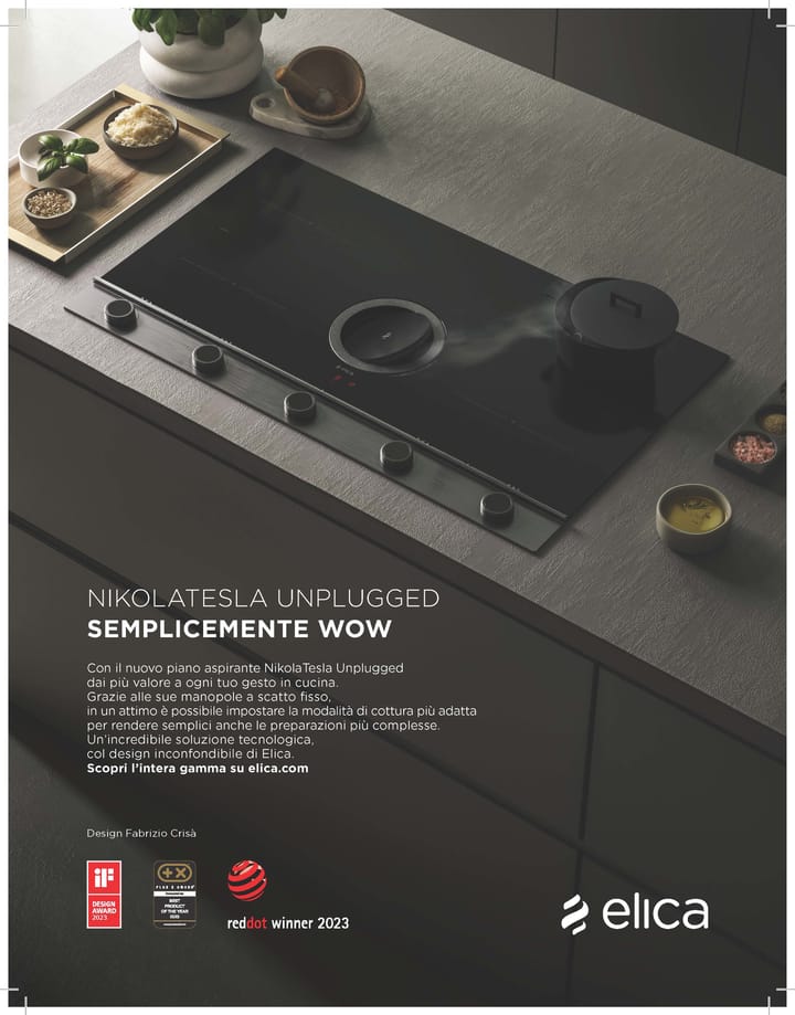 Il piano cottura con aspirazione integrata NikolaTesla Unplugged di Elica