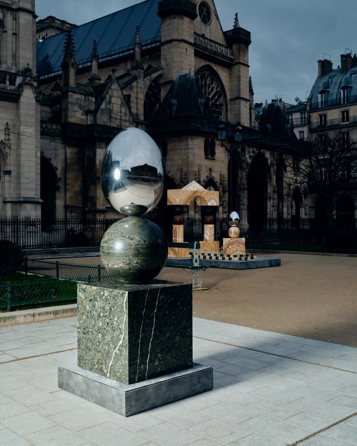 Pilar Zeta's installation at Place du Louvre in Paris