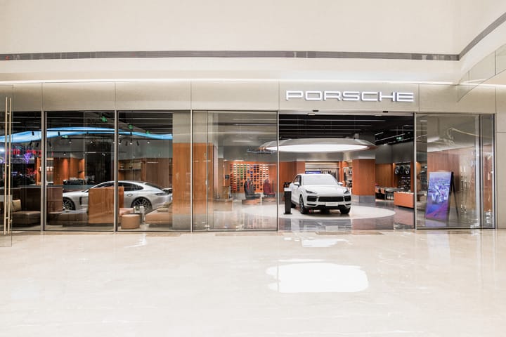 laCividina Node+ modular sofas for the new Porsche showroom by UNStudio