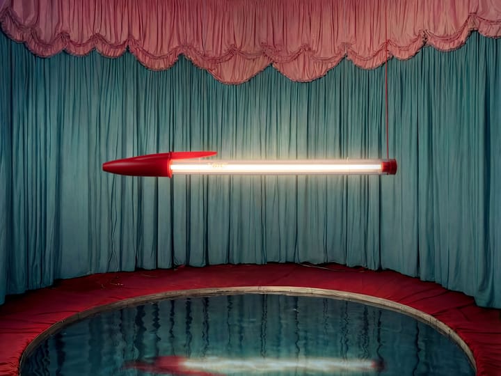 The Seletti pendant lamp inspired by the BIC Cristal pen