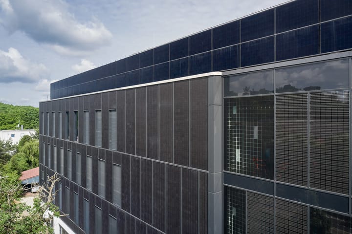 BIPV: building-integrated photovoltaics for freer architectural design.