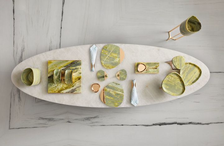 Antolini marble table accessories designed by Alessandro La Spada
