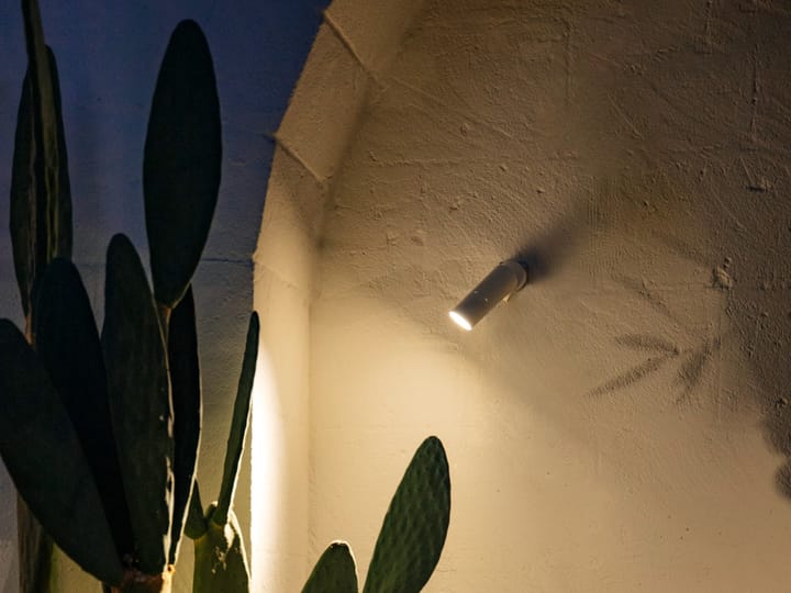 The super compact Flos adjustable outdoor spotlight designed by Van Duysen