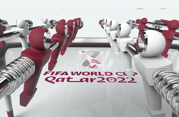 The Teckell foosball table for the FIFA World Cup Qatar 2022