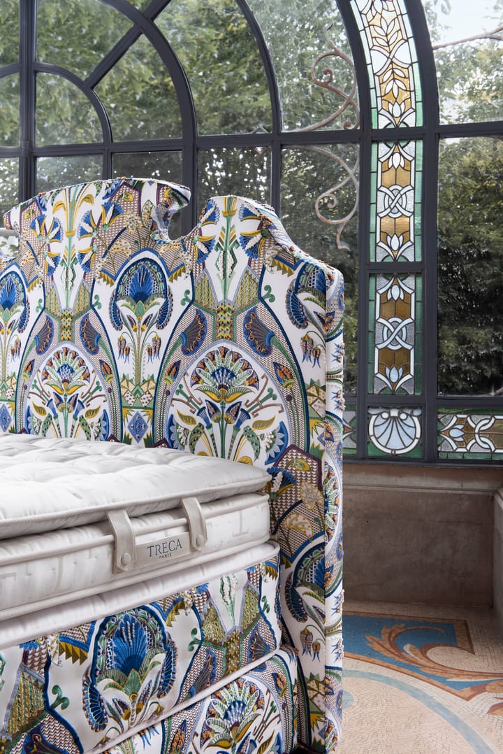 Auguste is Tréca's handcrafted bed at the Salone del Mobile 2023