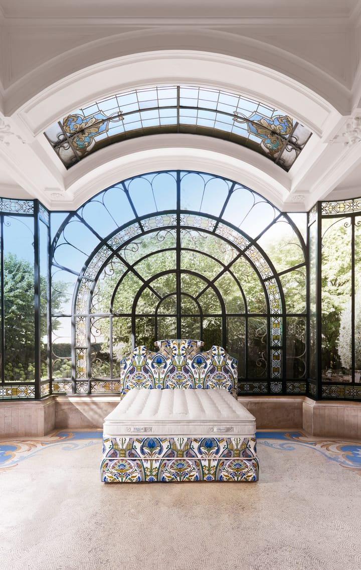 Auguste is Tréca's handcrafted bed at the Salone del Mobile 2023