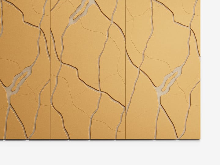 Carrara by Turf: PET Felt Acoustic Panels with Carved Stone Designs