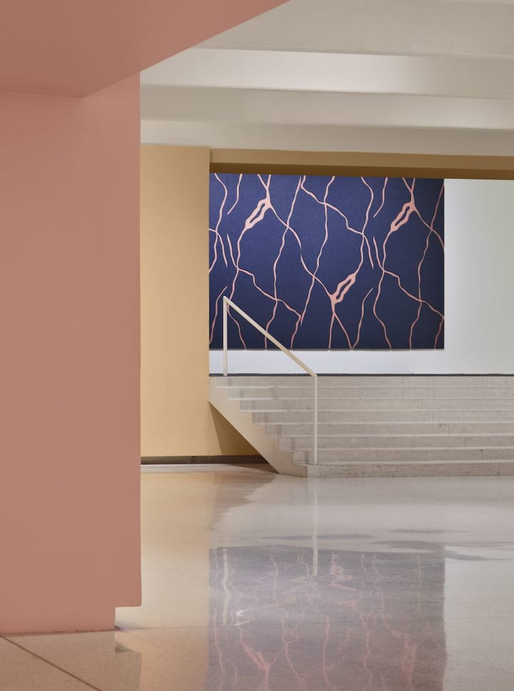 Carrara by Turf: PET Felt Acoustic Panels with Carved Stone Designs