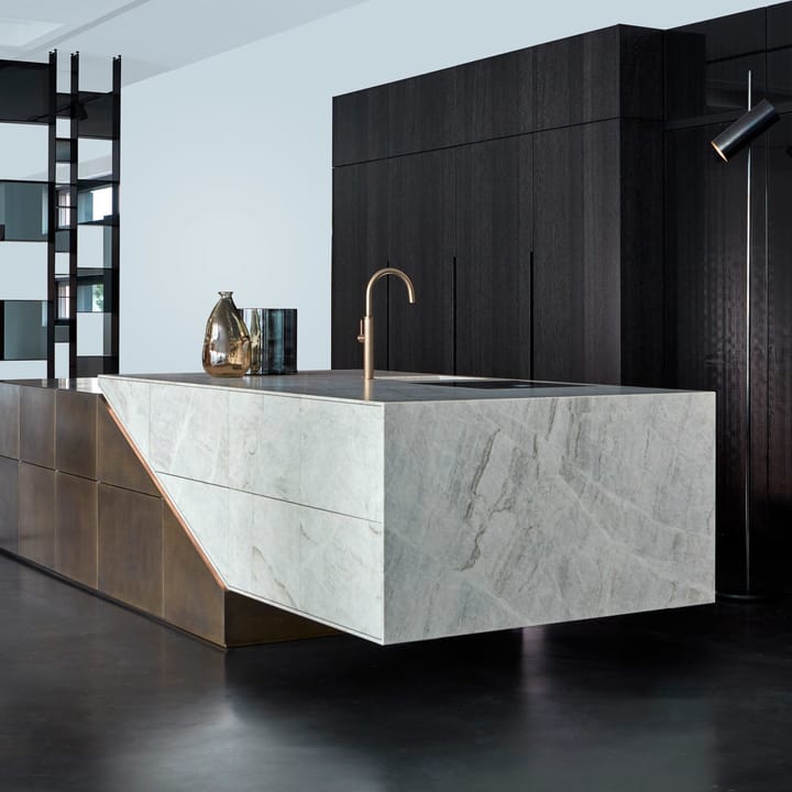 Yabu Pushelberg for eggersmann: nami kitchen island made from natural stone