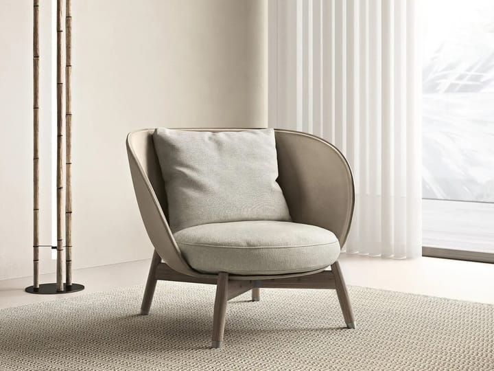 The new Eri armchair by Flexform designed by Fumie Shibata