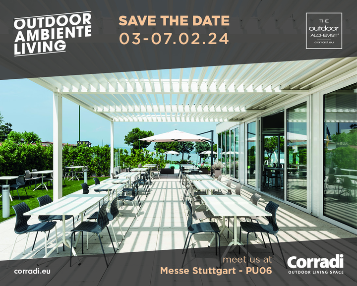 Corradi pergolas in Stuttgart for Outdoor. Environment. Living.
