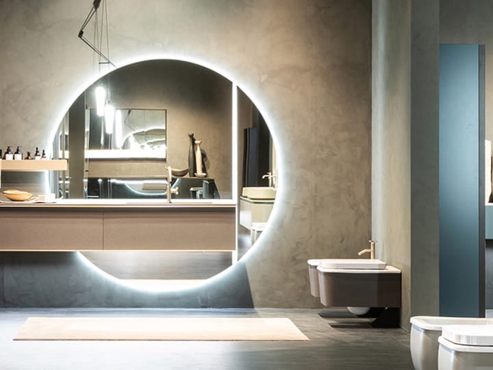 Mobili bagno Calipso e specchiera Eclissi di Edonè al Cersaie 2022