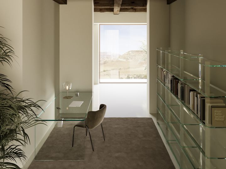 Tonelli Design glass desk for the office and home office