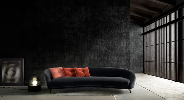 Sofa Ethos von Valentini in schwarzem Samt