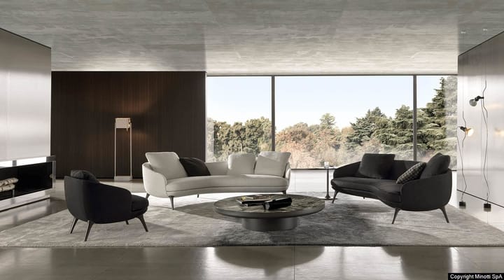 Raphael sofas and armchairs collection designed by GamFratesi for Minotti