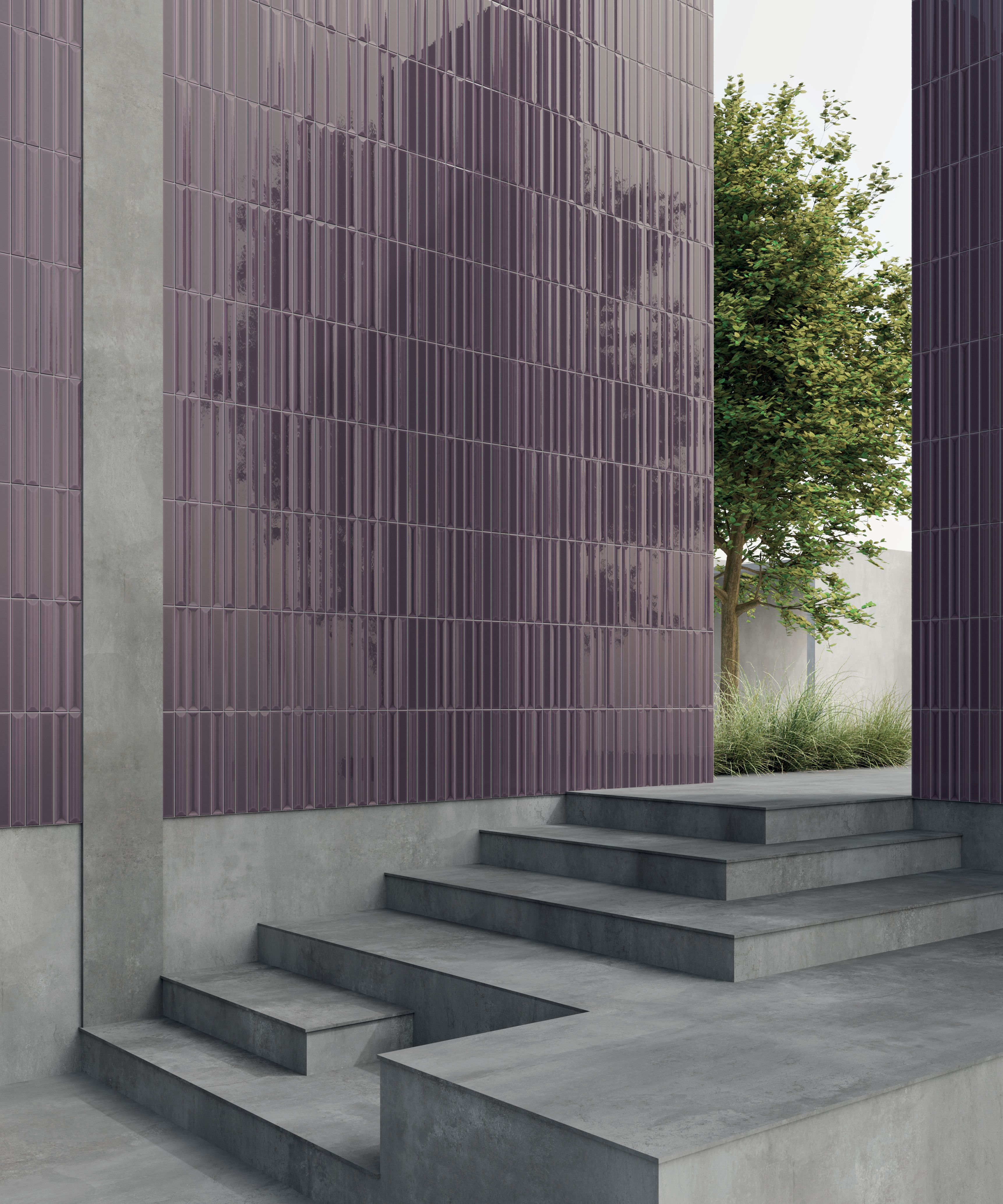 Flauti, the collection of glazed stoneware coverings by Ceramica Vogue