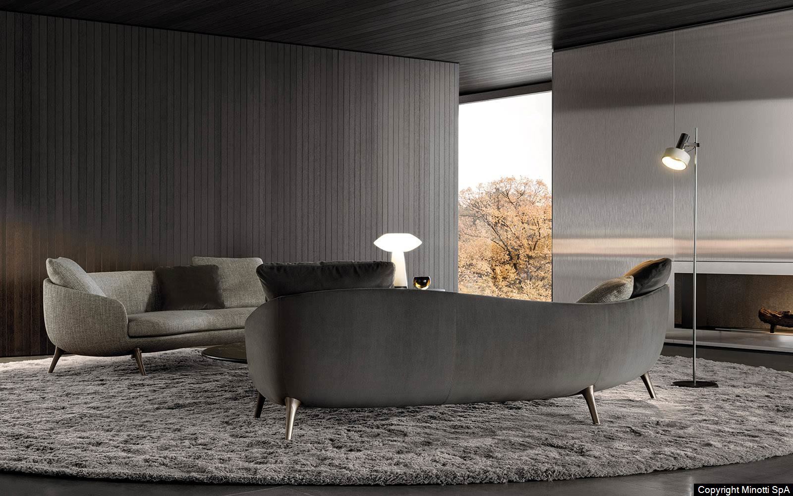 Raphael sofas and armchairs collection designed by GamFratesi for Minotti