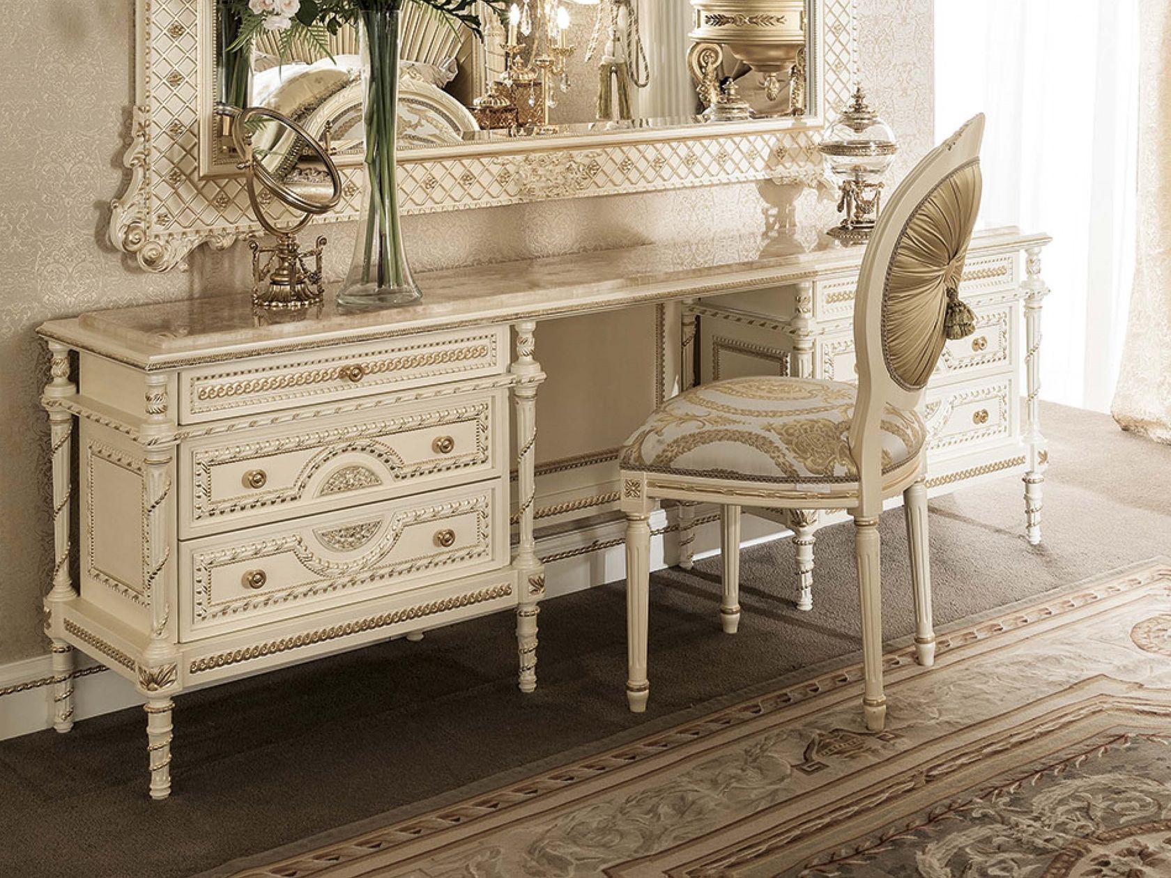 IMPERIAL Wooden dressing table By Modenese Luxury Interiors