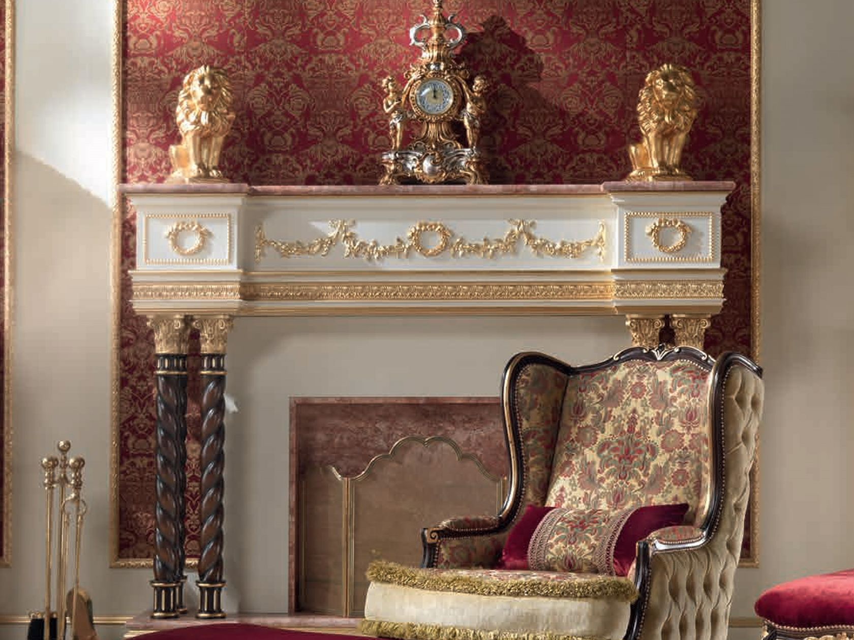 ROYAL Wood-burning fireplace By Modenese Luxury Interiors