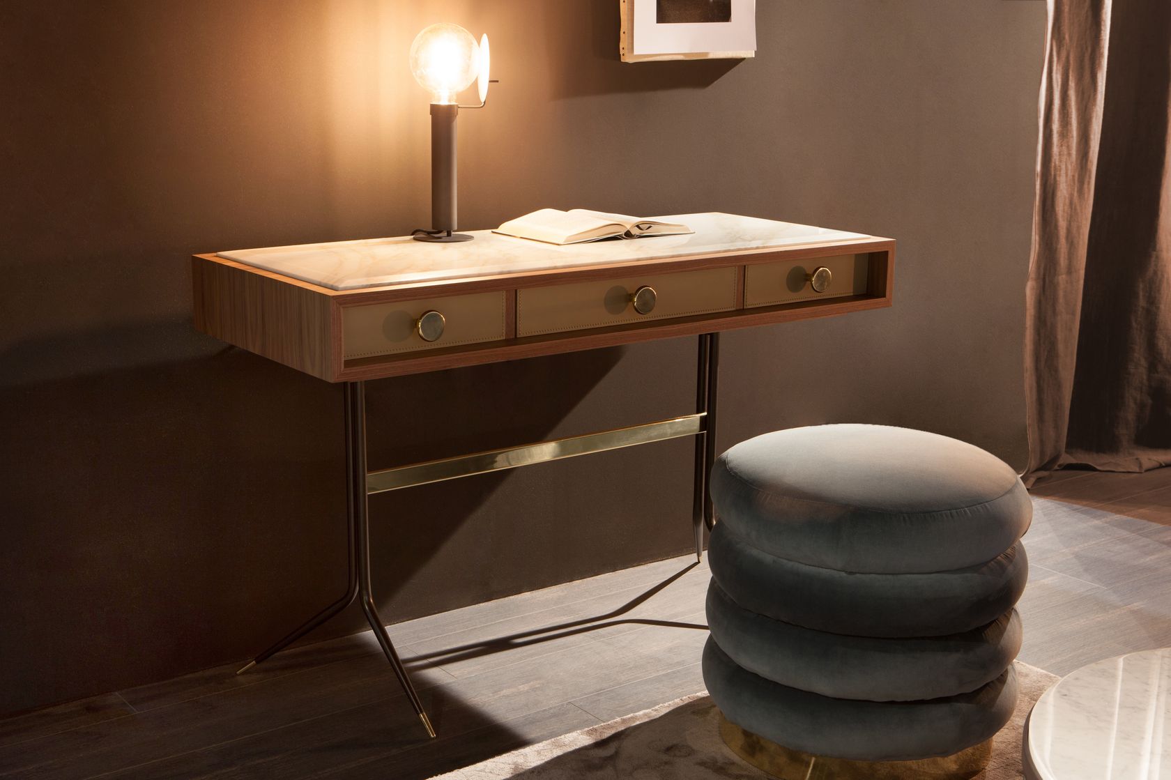 1500 SWING Walnut secretary desk with drawers By Vibieffe | design ...