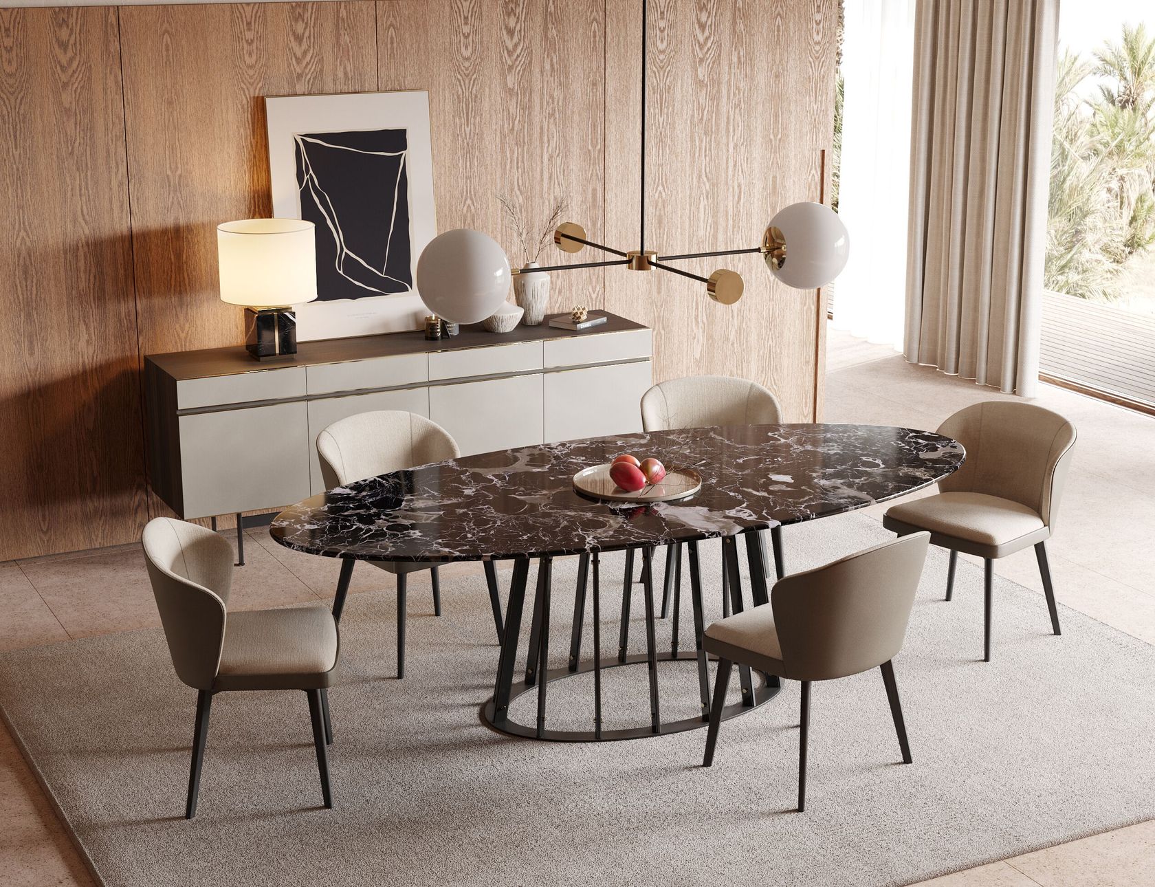 NELLY Upholstered linen chair By Laskasas