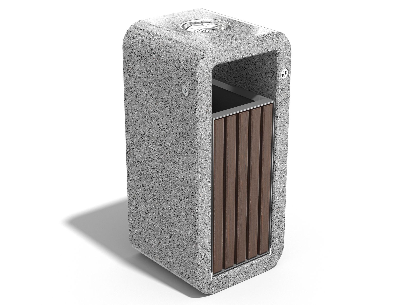 243 | Concrete litter bin Outdoor concrete litter bin with ashtray By ...