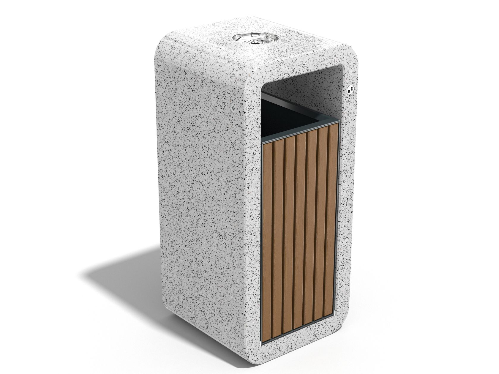 243 | Concrete litter bin Outdoor concrete litter bin with ashtray By ...