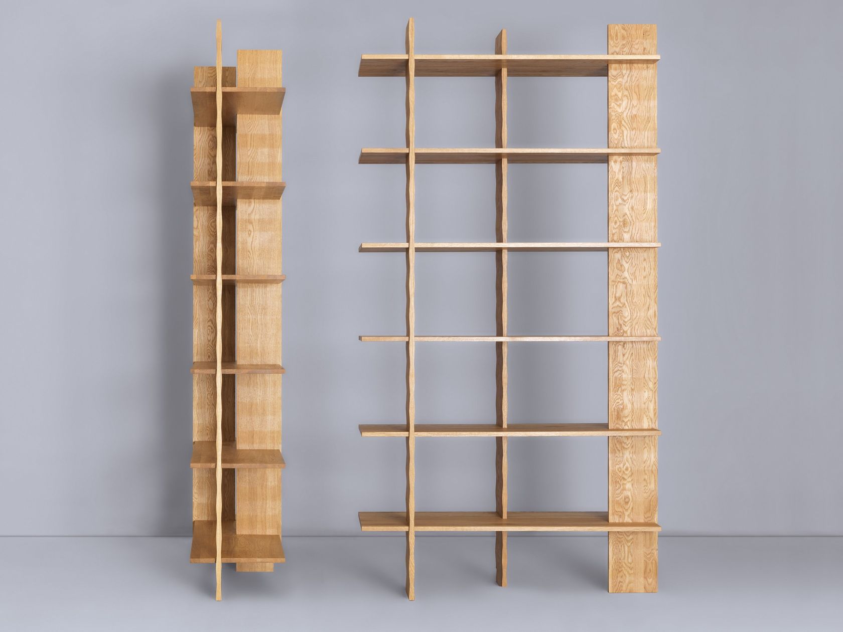 Open freestanding wooden bookcase 3°REGAL By ZEITRAUM design Aero ...
