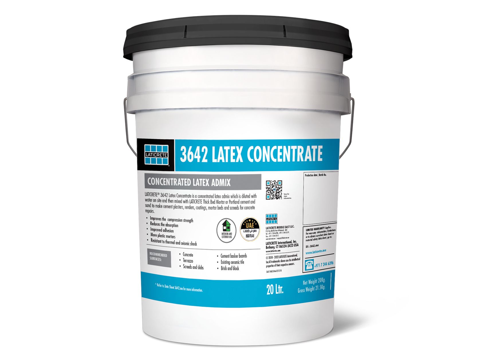 Additif pour ciment et béton 3642 LATEX CONCENTRATE Collection Colles ...