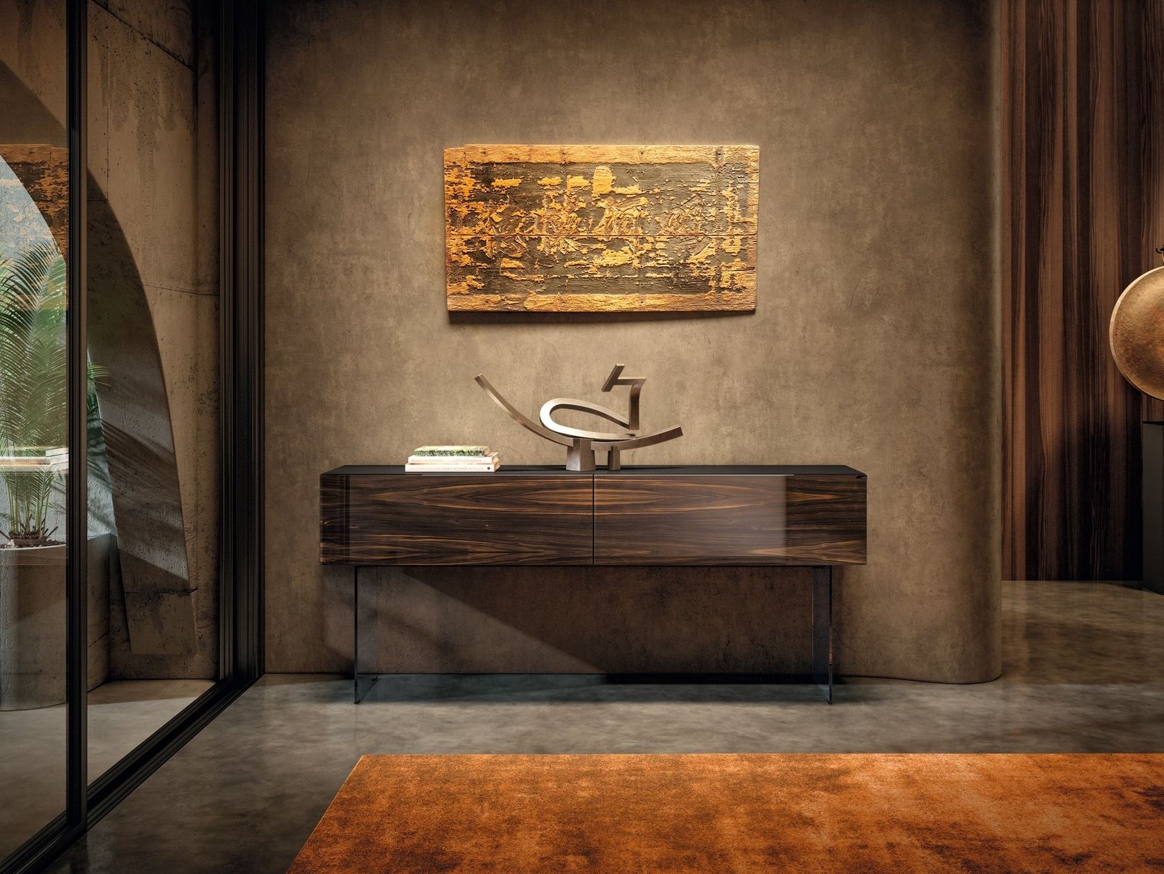 36E8 GLASS 1367 Console table By Lago