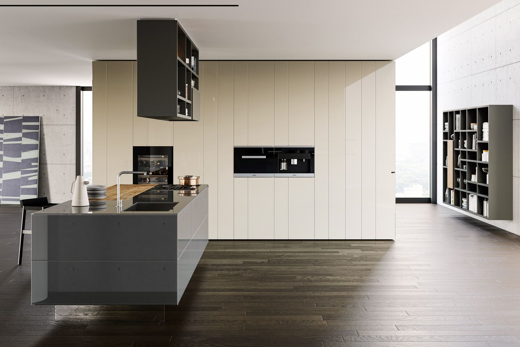 36E8 GLASS | Kitchen with island 36e8 Collection By Lago design Daniele ...