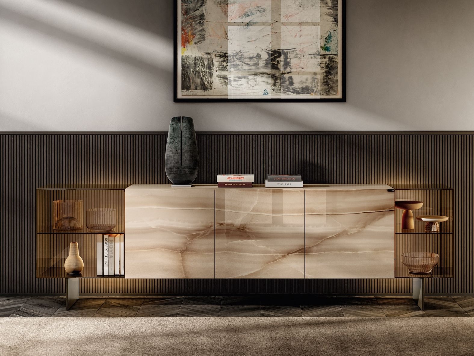 36E8 GLASS 1326 | Sideboard Glass sideboard By Lago | design Daniele Lago