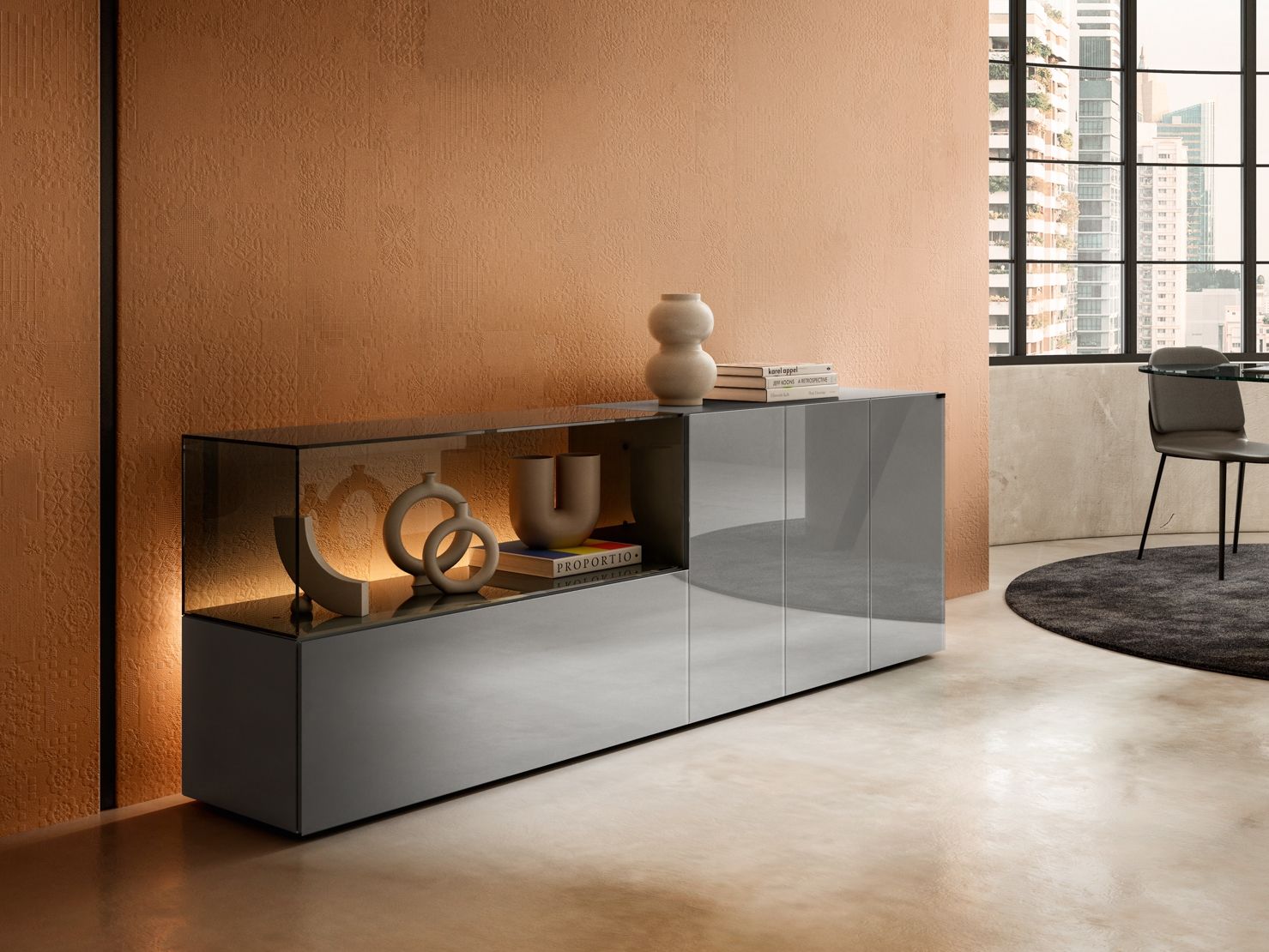 36E8 GLASS 1325 | Sideboard Glass sideboard By Lago | design Daniele Lago