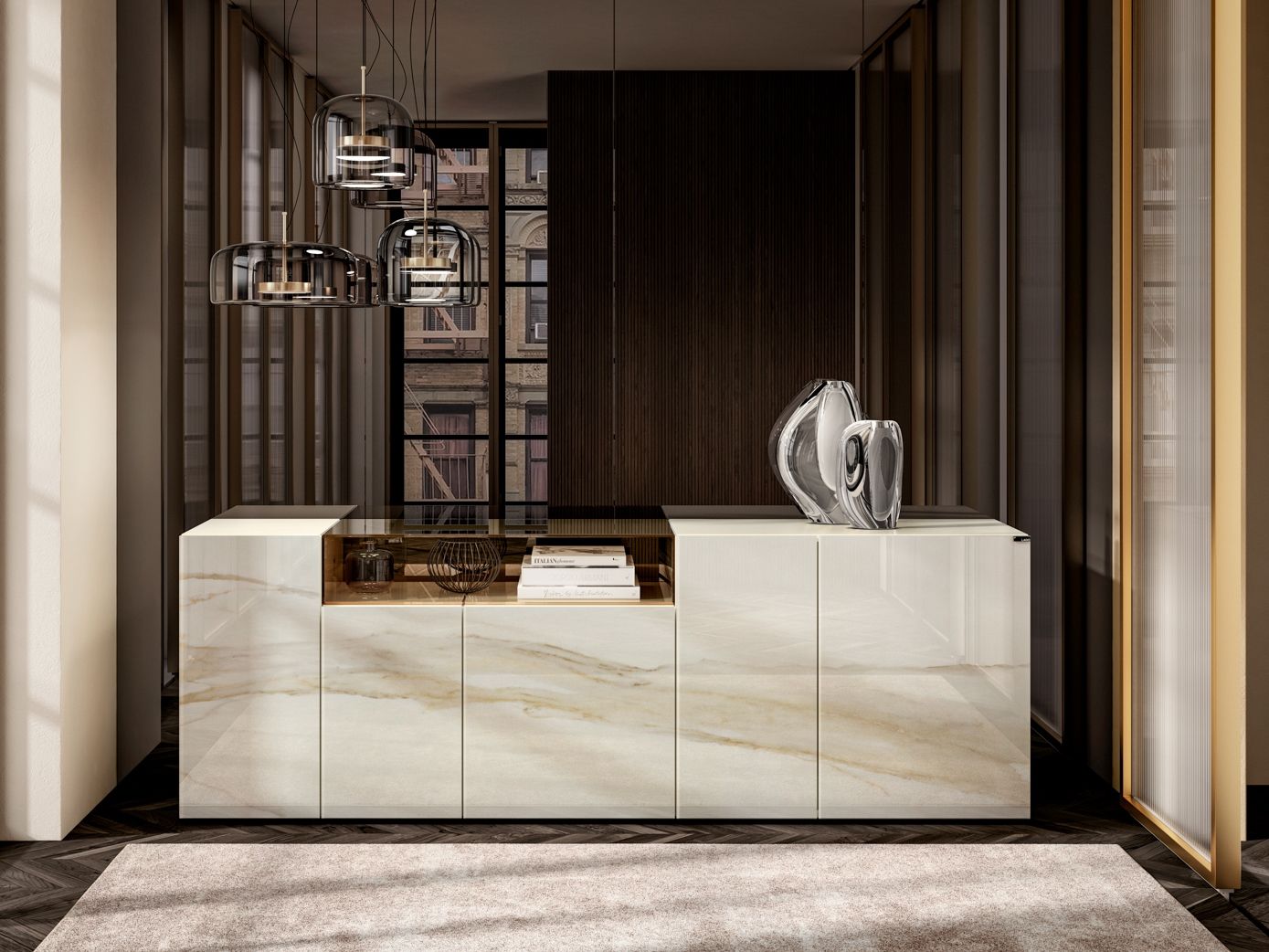 36E8 GLASS 1325 | Sideboard Glass sideboard By Lago | design Daniele Lago