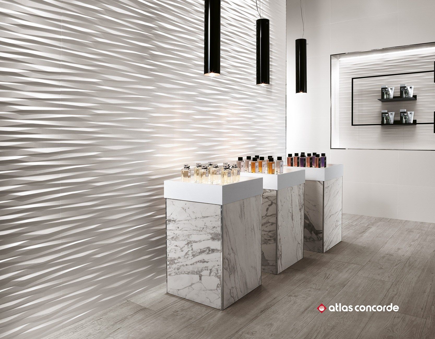 3D WALL DESIGN BLADE White-paste 3D Wall Cladding By Atlas Concorde