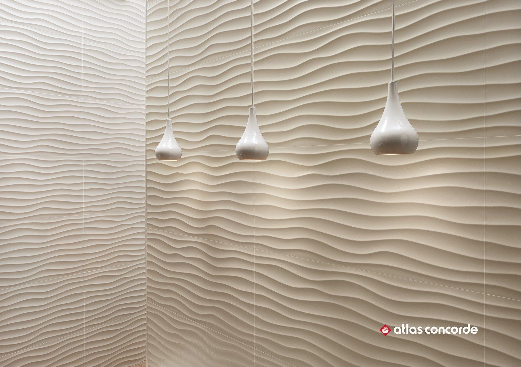 3D WALL DESIGN DUNE White-paste 3D Wall Cladding By Atlas Concorde