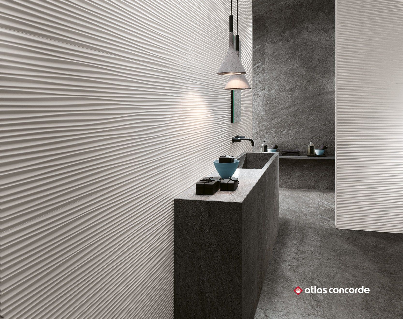3D WALL DESIGN FLOWS White-paste 3D Wall Cladding By Atlas Concorde