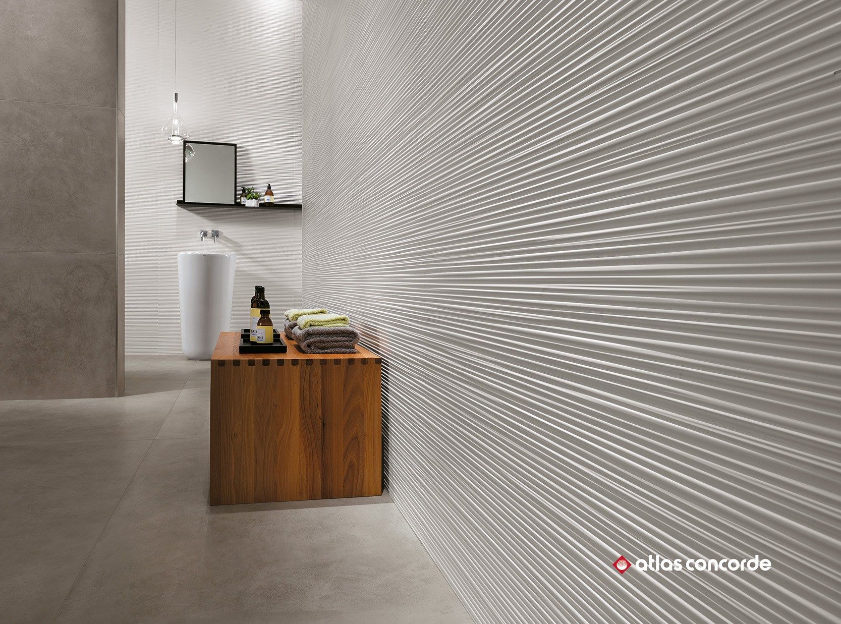 White-paste 3D Wall Cladding 3D WALL DESIGN LINE By Atlas Concorde