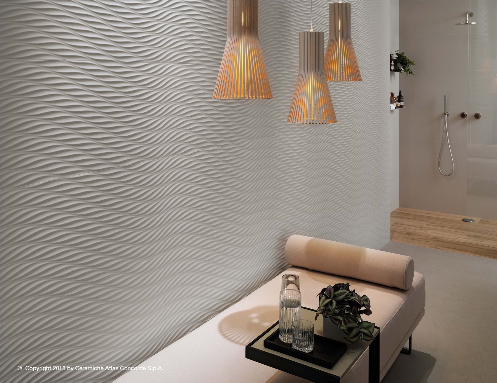 White-paste 3D Wall Cladding 3D WALL DESIGN TWIST 3D Wall Design ...
