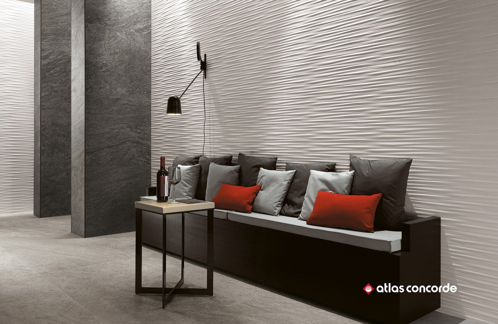 White-paste 3D Wall Cladding 3D WALL DESIGN ULTRABLADE By Atlas Concorde
