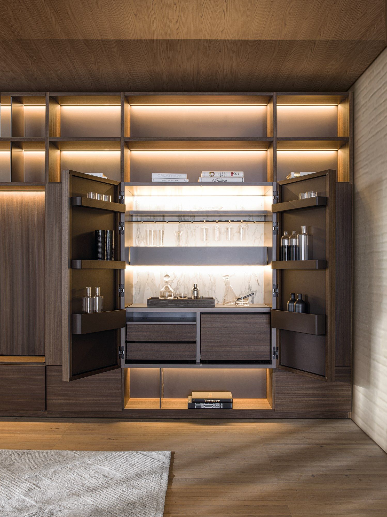 505 UP SYSTEM Sectional wooden storage wall By Molteni & C. | design ...