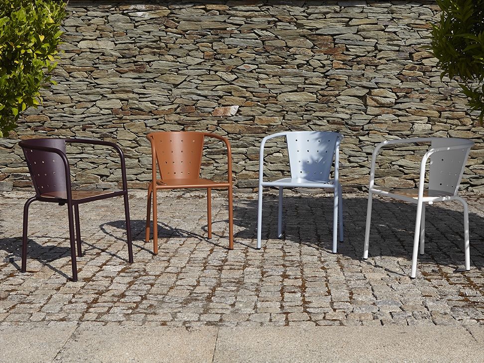 508 | Chair with armrests Metal restaurant chair with armrests By Adico