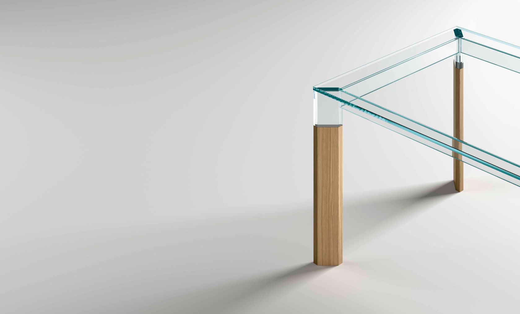 PERSEO Rectangular wood and glass dining table By Tonelli Design | design Paolo Grasselli