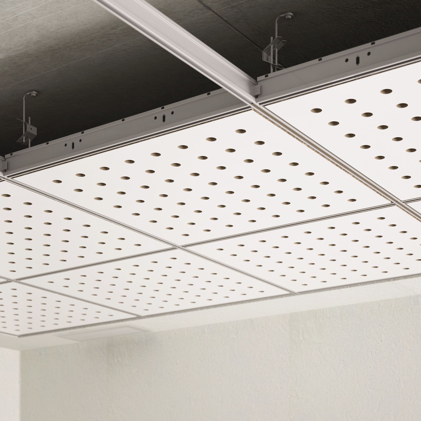 60x60/120 SYSTEM Acoustic MDF ceiling panels By FANTONI